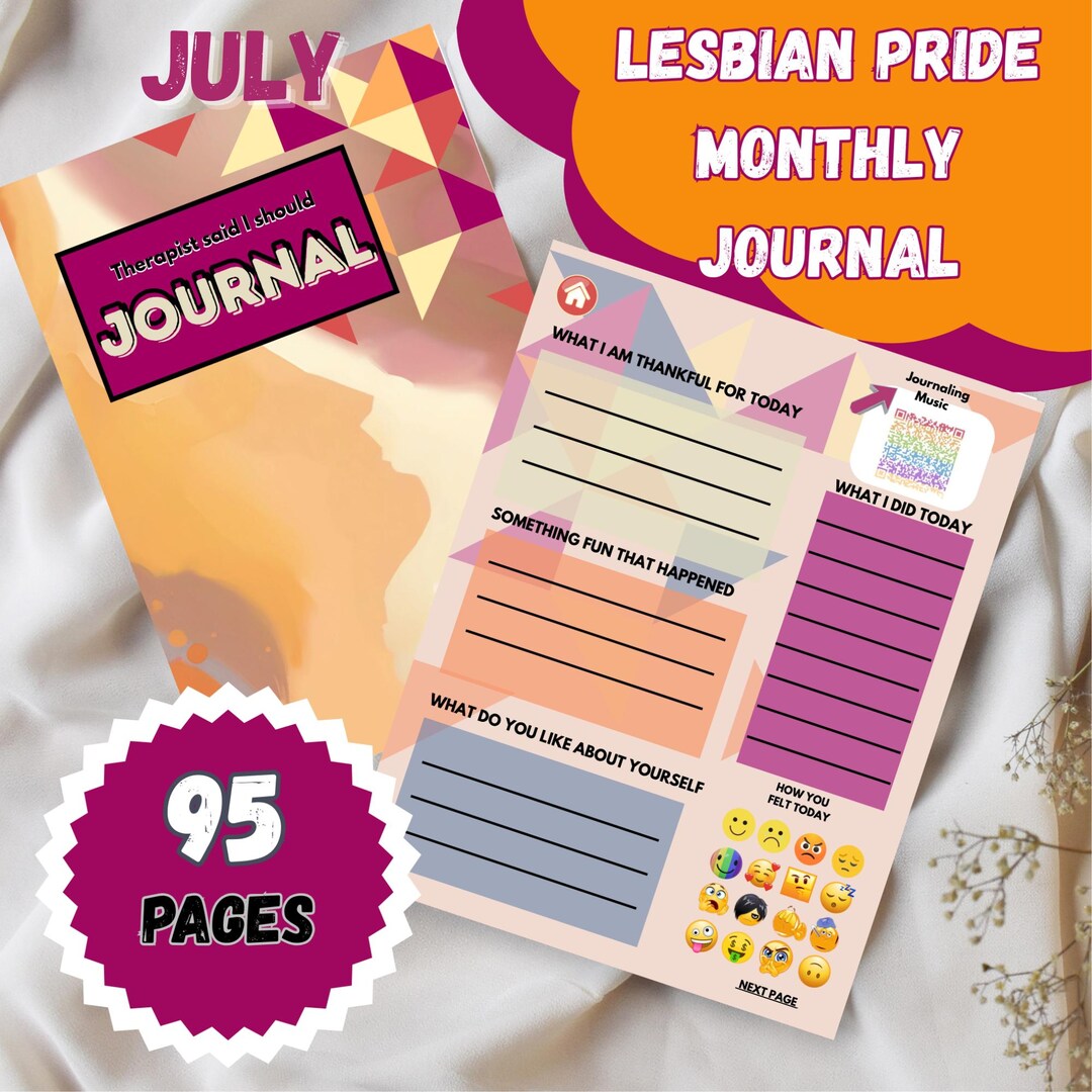 Lesbian Pride Digital Journal: Daily LGBTQ+ Prompts, Activity Tracker ...