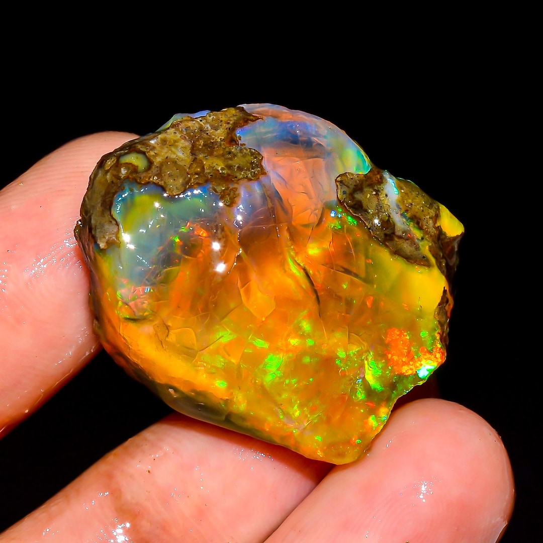 Ethiopian Crystal Opal Rough: Ethiopian Oil Opal Rough (54.50 CTS) - Etsy