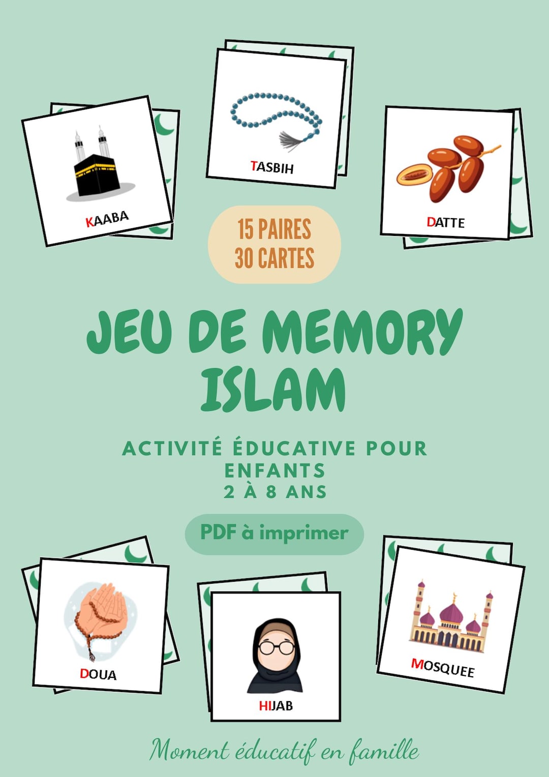 Printable Islamic Memory Game – Educational Activity for Muslim ...