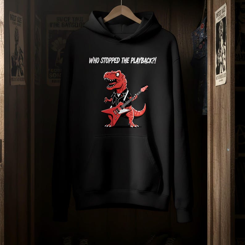 Punk Rock T-rex PNG, Funny Dinosaur Playing Guitar Shirt Design, Heavy ...