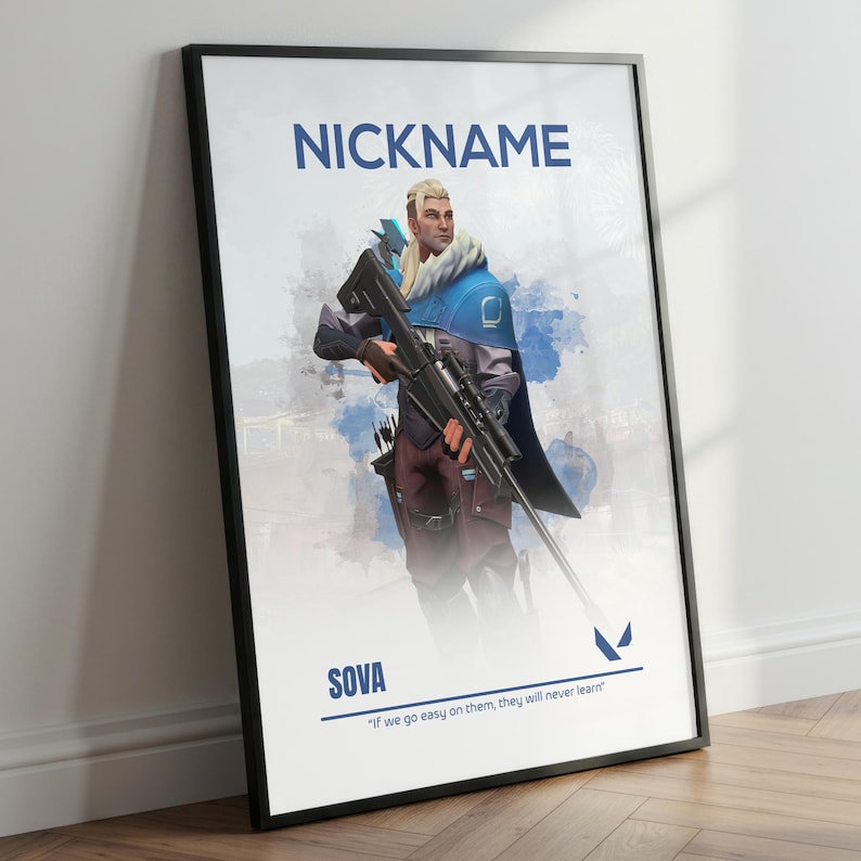 Personalized Valorant Sova Poster, Custom Gamer Wall Art (digital ...