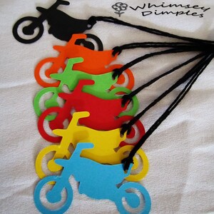 Dirt Bike Tags Motorbike Die Cut, Party Favor Boys Motocross Birthday ...