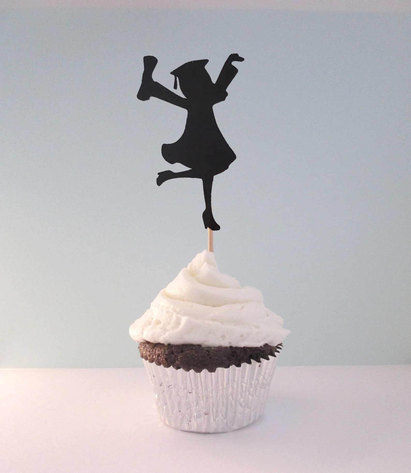 Graduation Girl 2 Cupcake Topper Grad Die Cuts Food Picks | Etsy