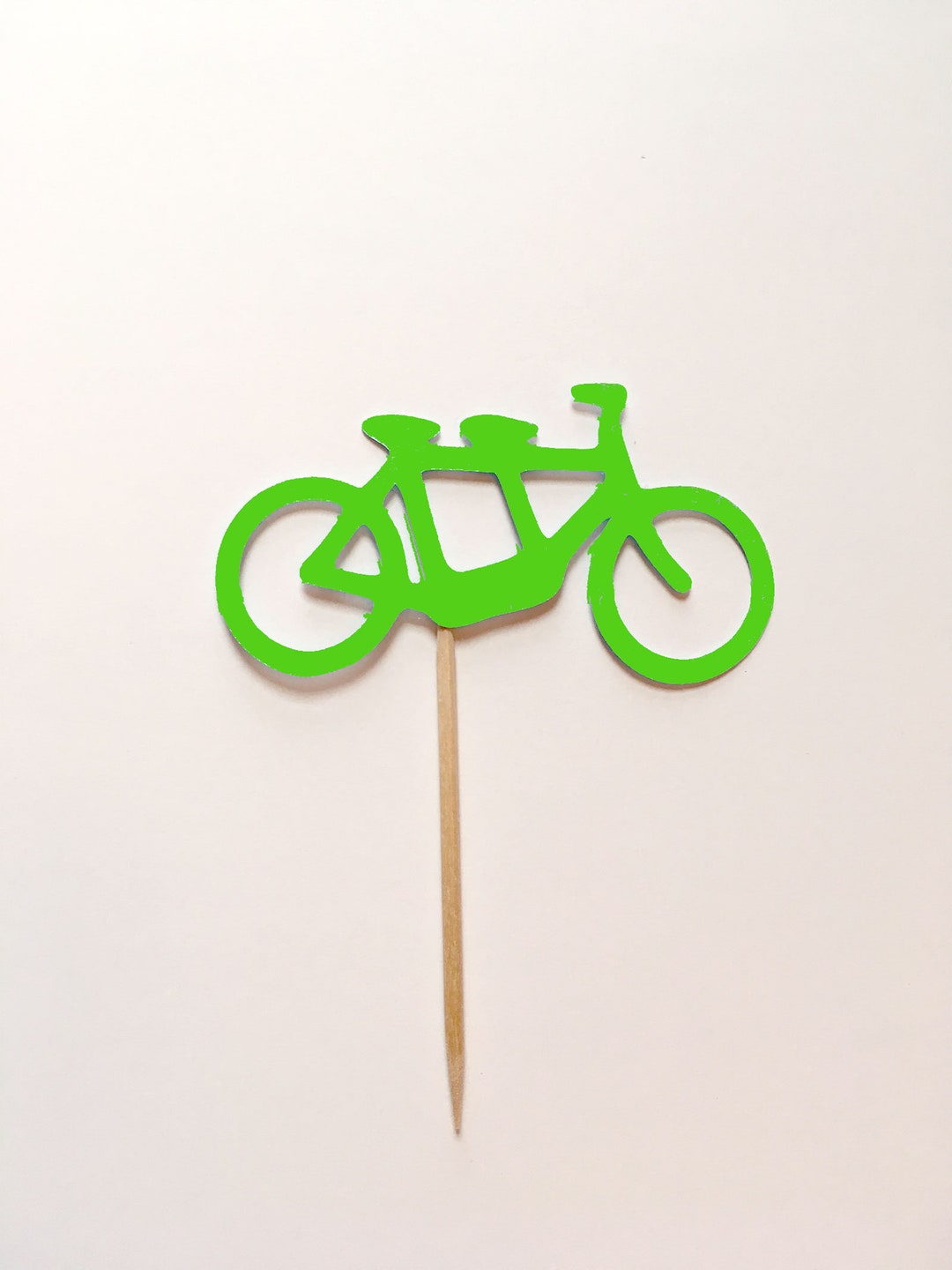 Tandem Bicycle Cupcake Toppers: Biking Wedding Decor, Set of 12 - Etsy
