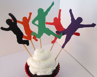 Trampoline Party Cake Topper, Jumping Kids Cake Topper, Gymnastics ...