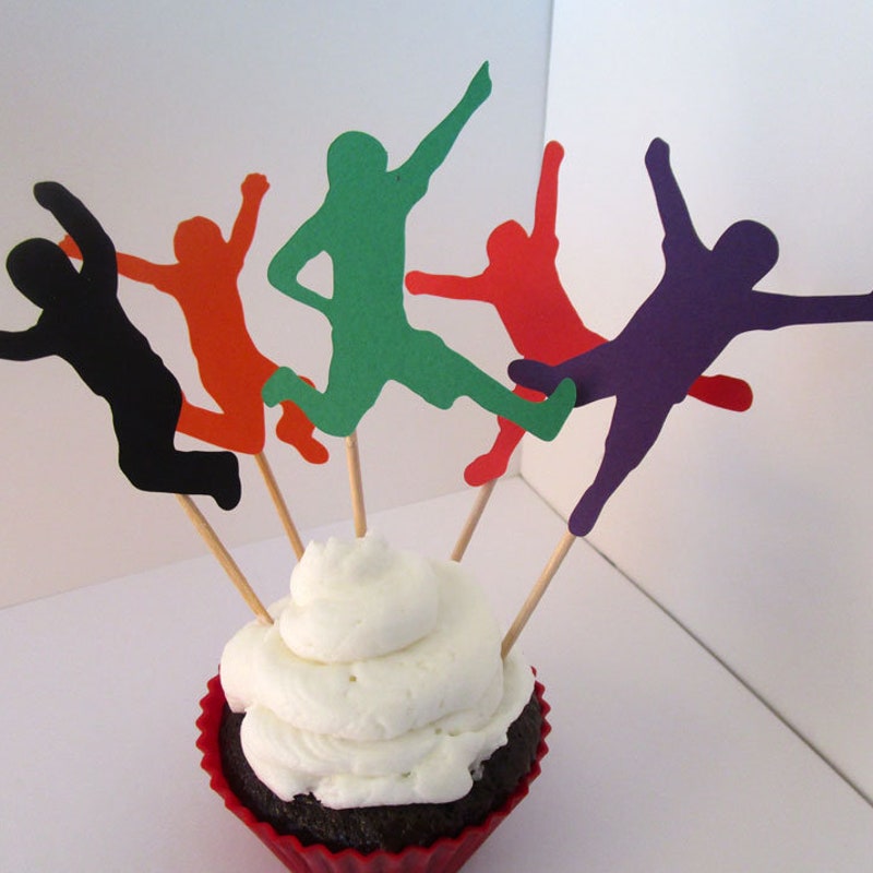 Trampoline Cupcake Toppers - Etsy