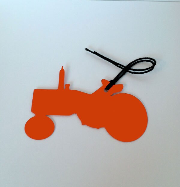 Farm Tractor Tags Shaped Hang Tags Die Cut Party Decor | Etsy
