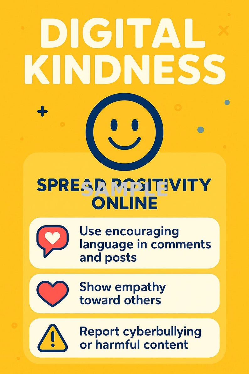 Online Safety Classroom Poster Pack – 7 Printable Tech Rules + Guide ...