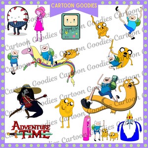 Adventure Time PNG JPG PDF Cartoon Digital File Bundle . Instant ...