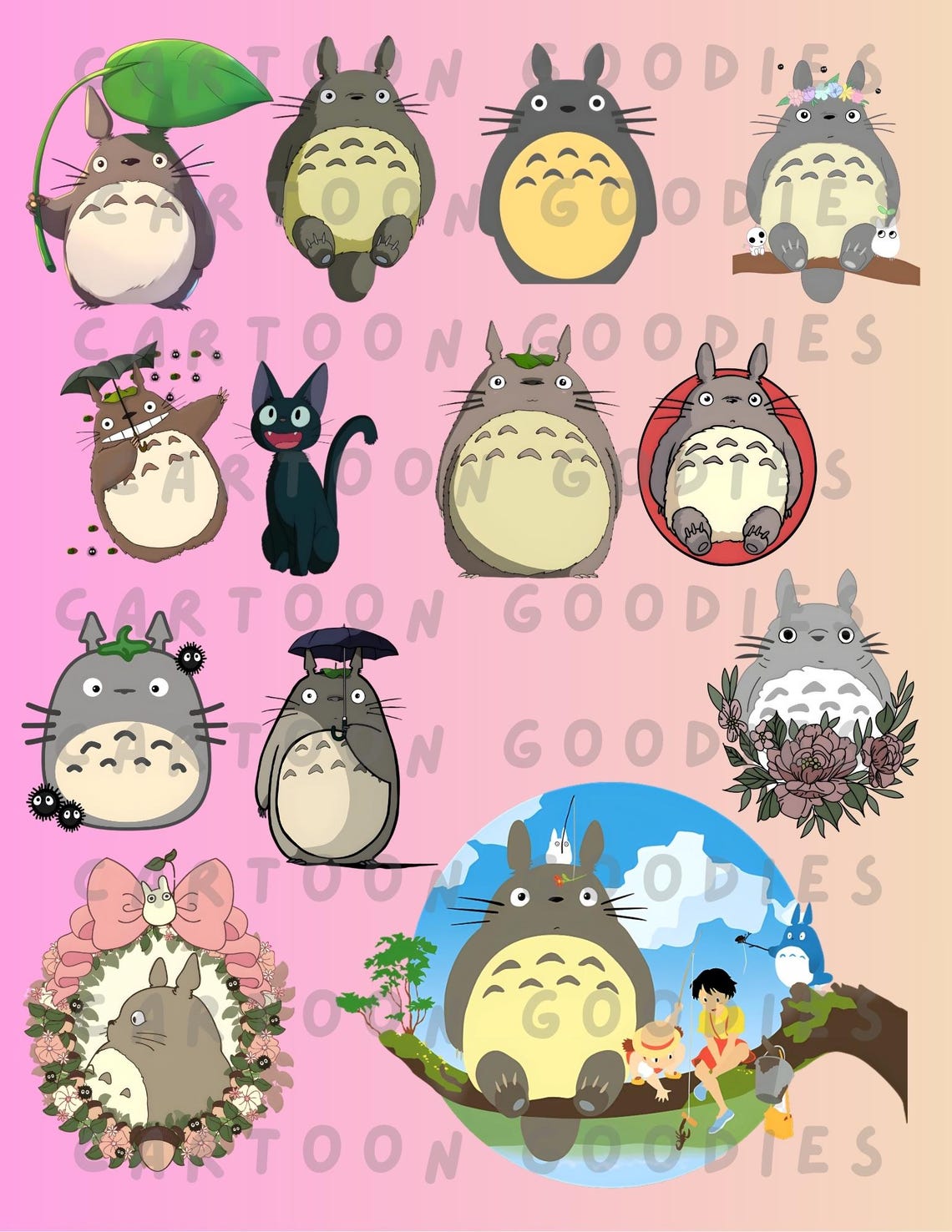 Totoro Bundle Files PNG PDF JPG (digital Download) - Etsy