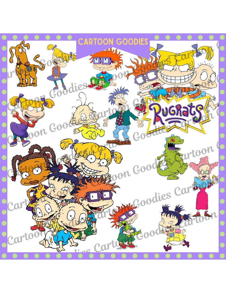 Rugrats Cartoon JPG PNG PDF Cartoon Digital File Bundle . Instant ...