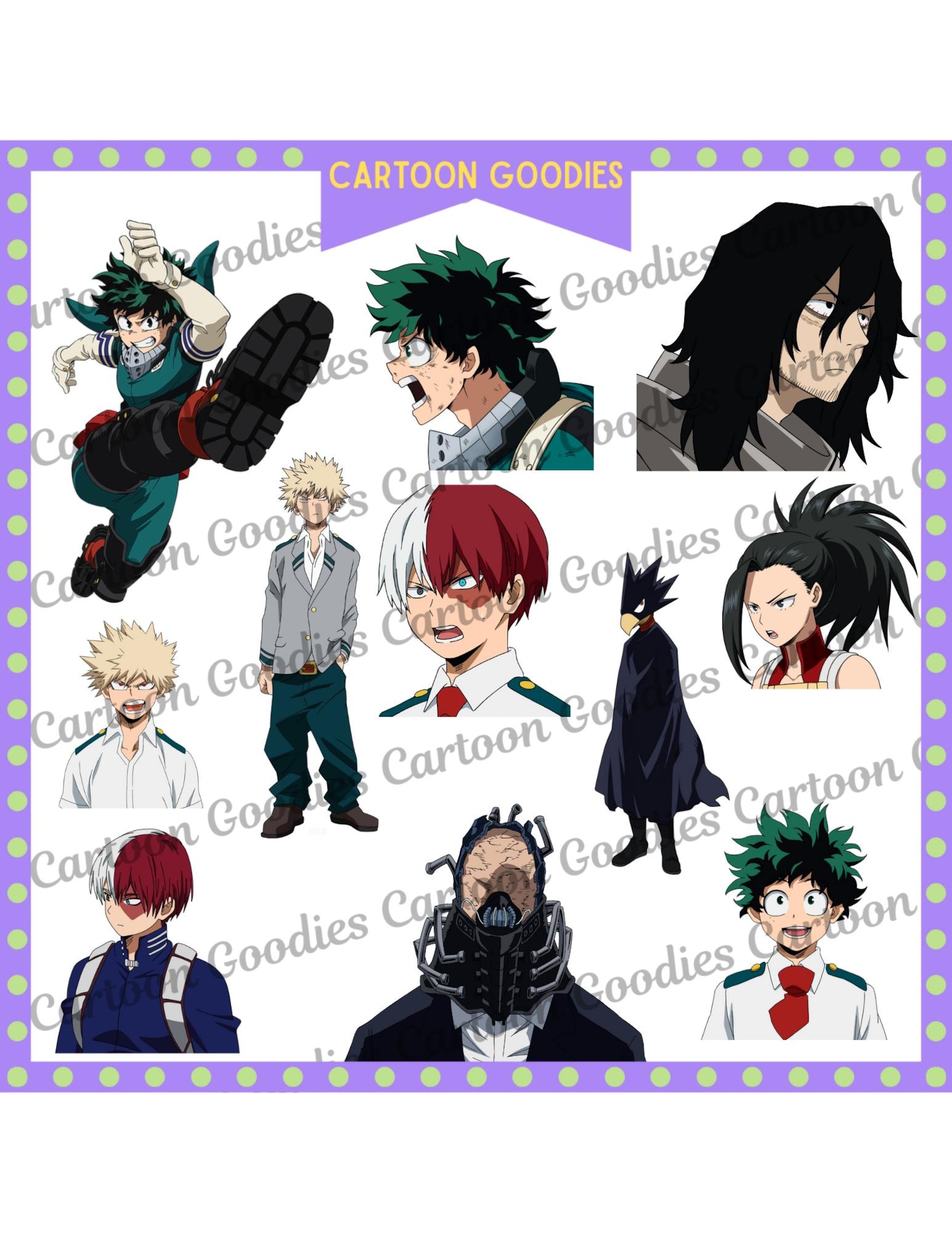 MHA Anime Clipart Bundle, Party Designs (digital Download) - Etsy