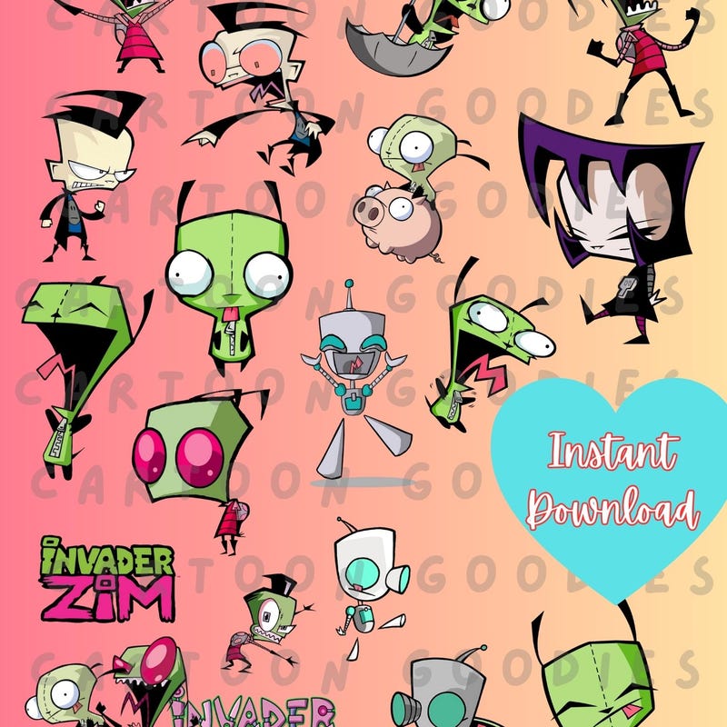 Invader zim - Etsy México
