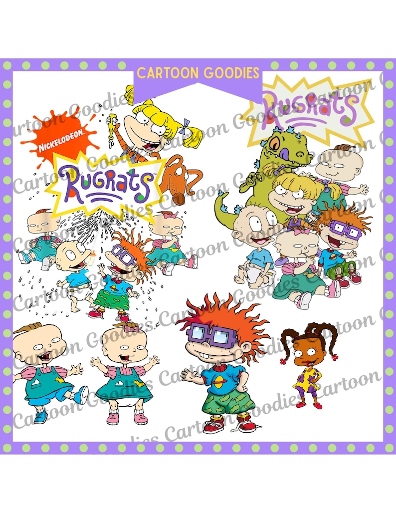 Rugrats Cartoon JPG PNG PDF Cartoon Digital File Bundle . Instant ...