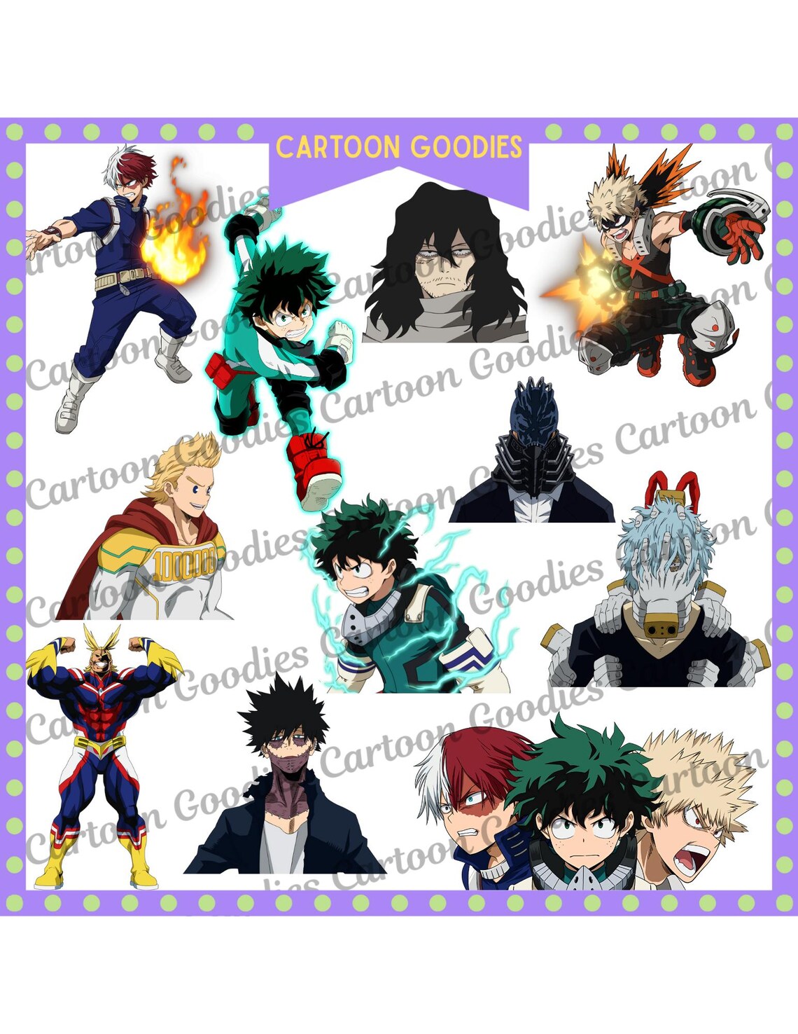 MHA Anime Clipart Bundle, Party Designs (digital Download) - Etsy