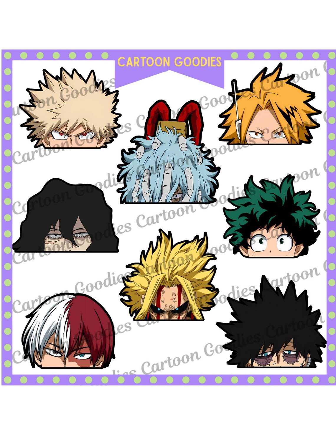 MHA Anime Character Stickers, Bundle Files (digital Download) - Etsy