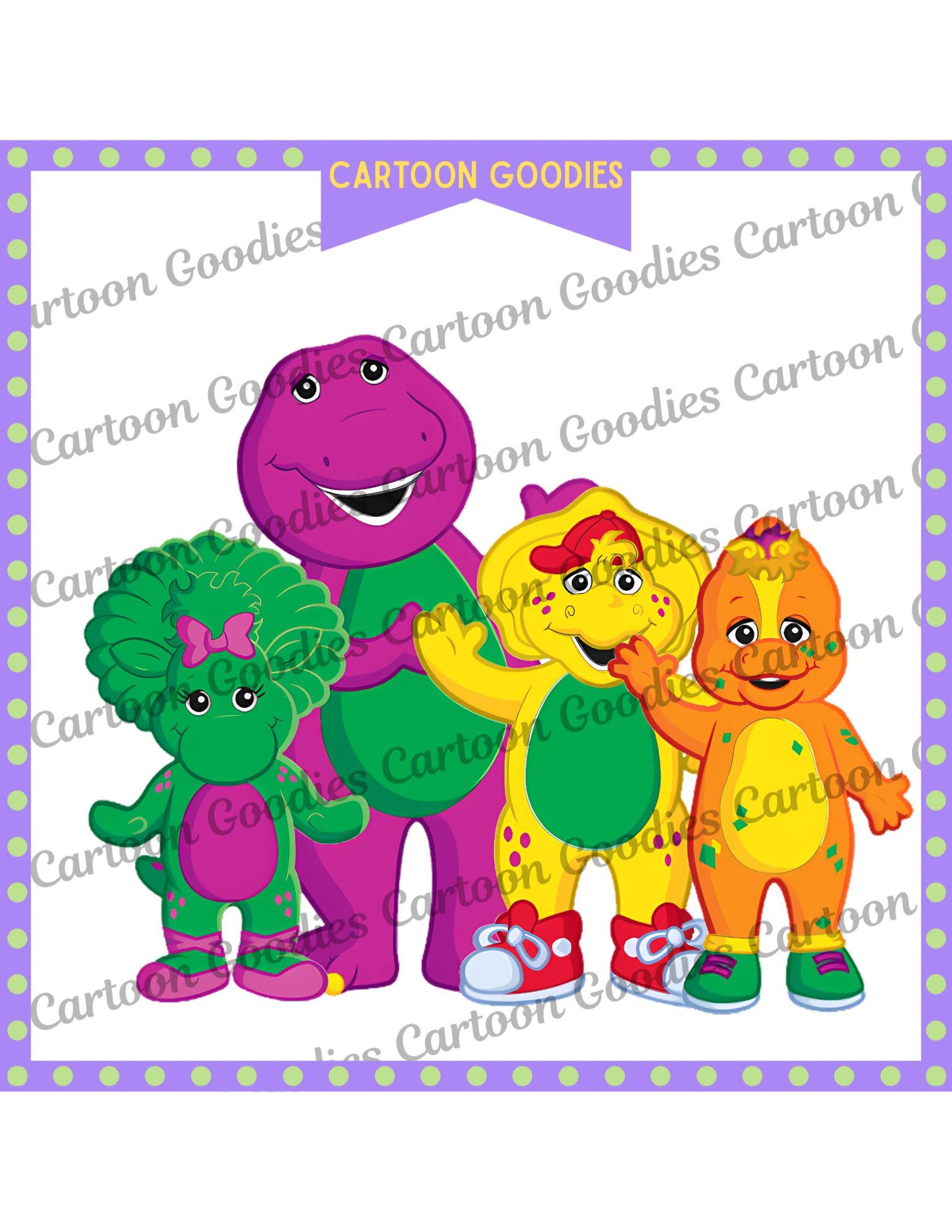 Barney and Friends Clipart Bundle: Cartoon PNG JPG PDF Doc Files ...
