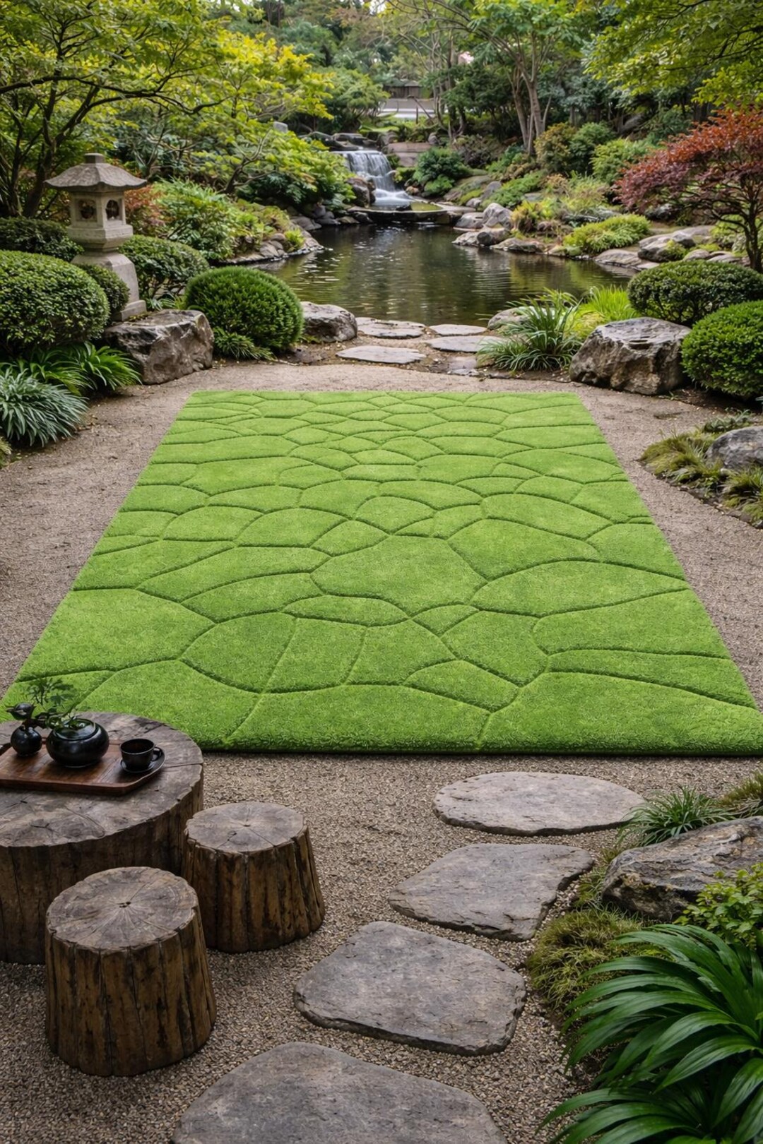 Hand-tufted Wool Moss Rug: Scandinavian Plush Green Carpet - Etsy