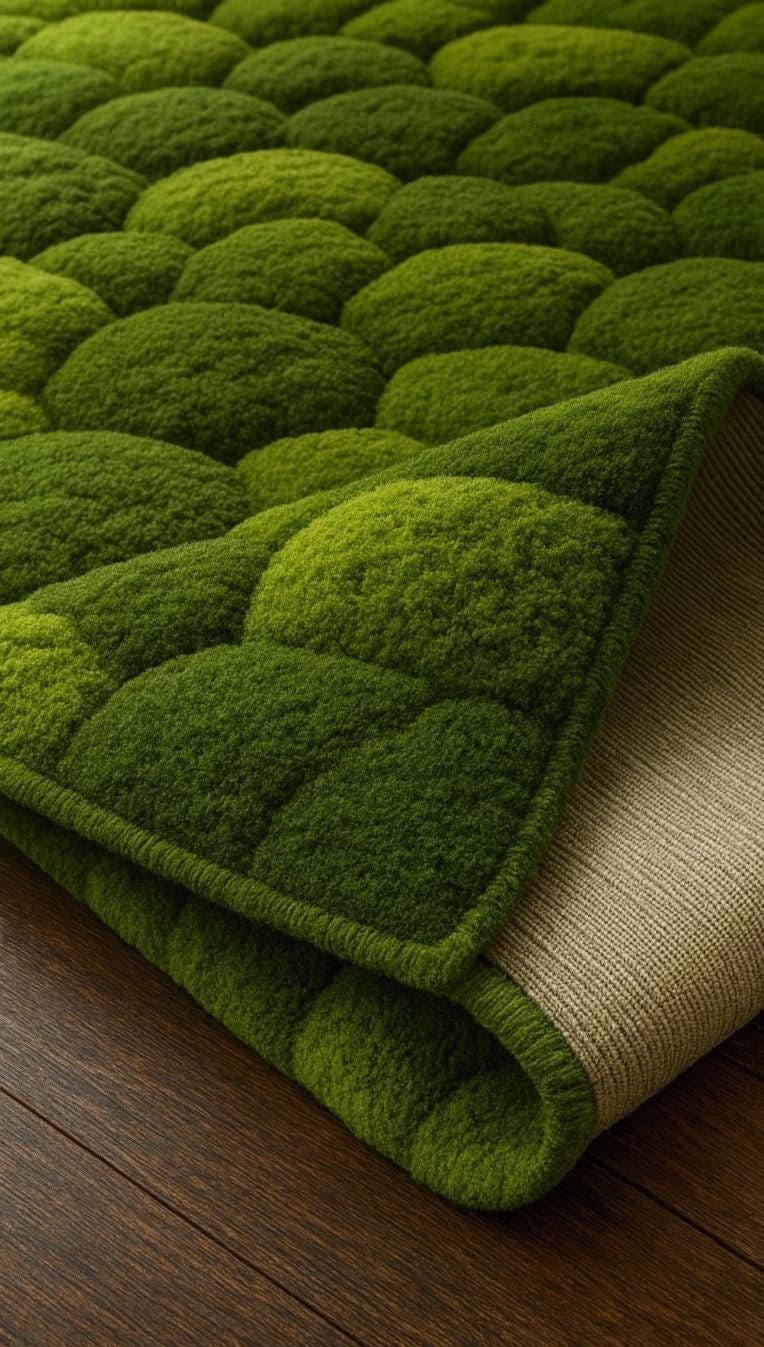 Handmade Moss Rug: Plush Green Tufted Wool Blend Carpet - Etsy