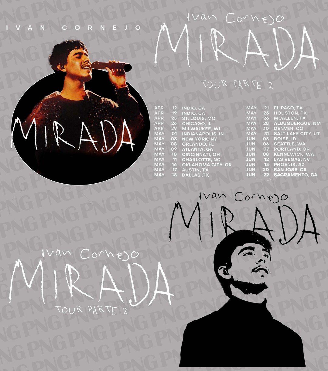 Ivan Cornejo Mirada Tour Parte 2 PNG, Sudadera con capucha Mirada Tour ...