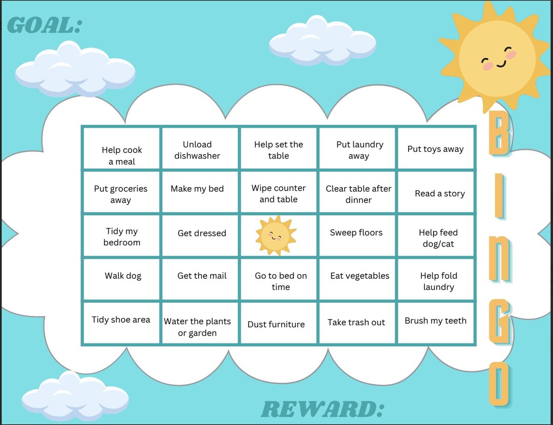 Editable Chore Chart Template | Customizable Kids Chore List ...