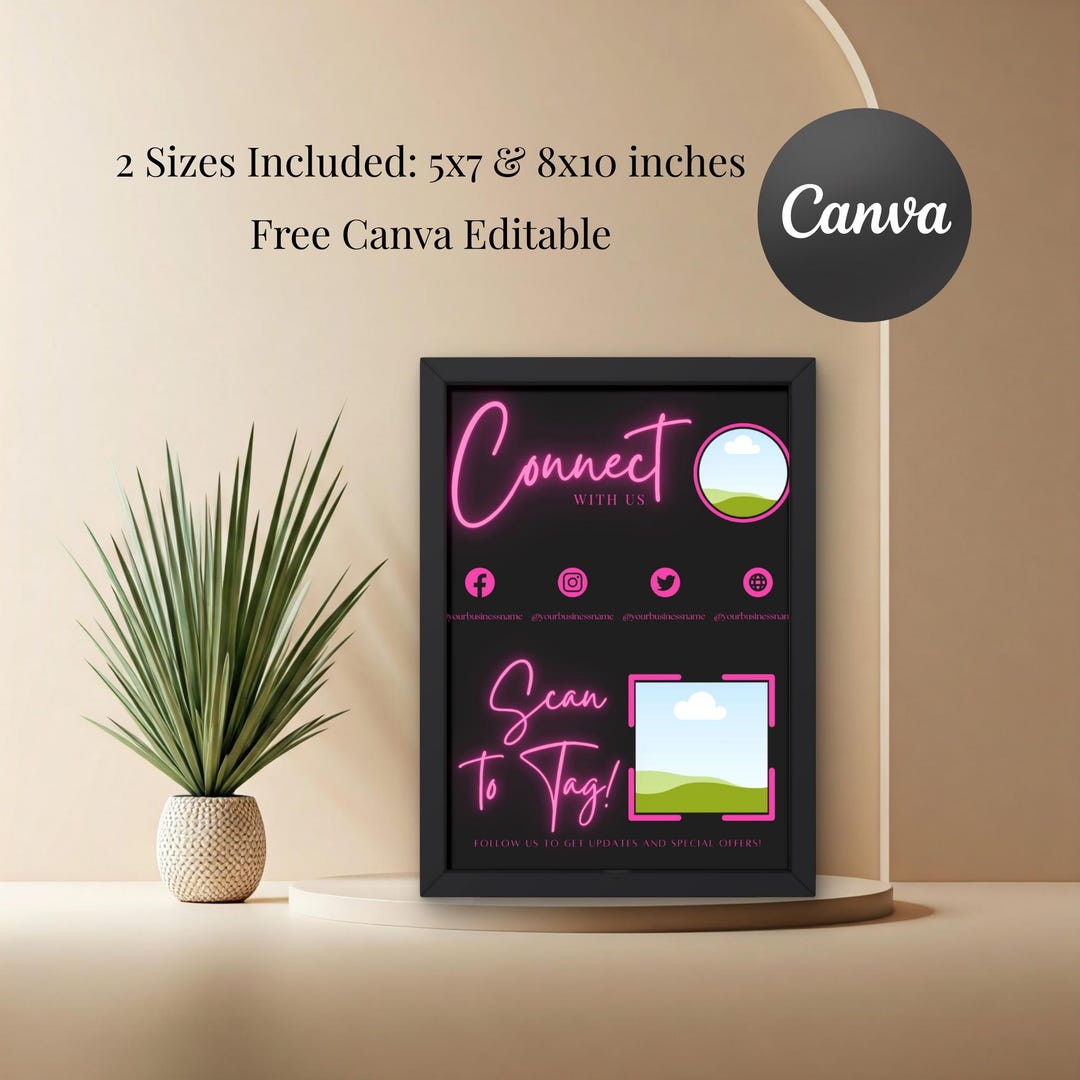 Scan to Pay Sign Template, QR Code Payment, Venmo Zelle Paypal ...