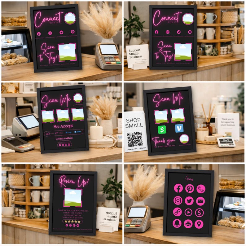 Scan to Pay Sign Template, QR Code Payment, Venmo Zelle Paypal ...