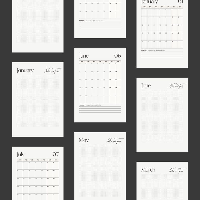2026 Digital Planner - Minimalist, Simple Yearly Organizer for Easy ...