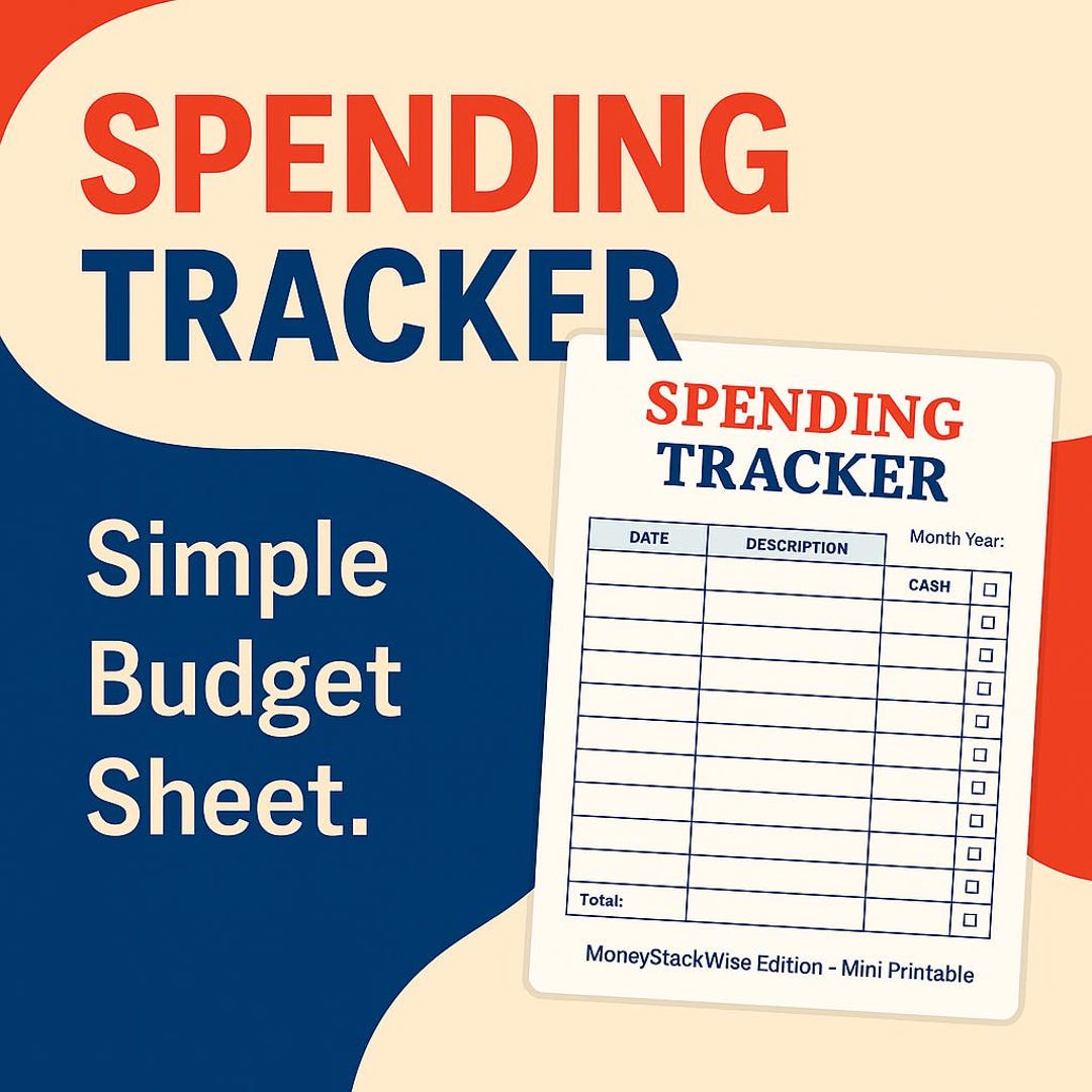 Spending Tracker Printable | A4 Expense Tracker PDF | Simple Budget ...