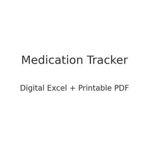 Medication Log Tracker - Printable Excel + PDF Template - Daily ...