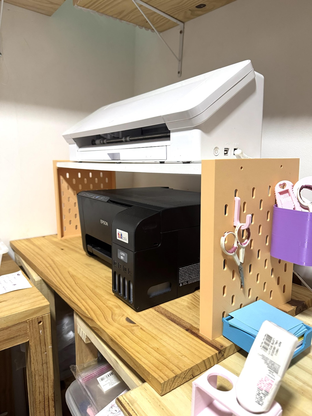 Vertical Organizer Support for Plotter and Printer With Pegboard - STL ...