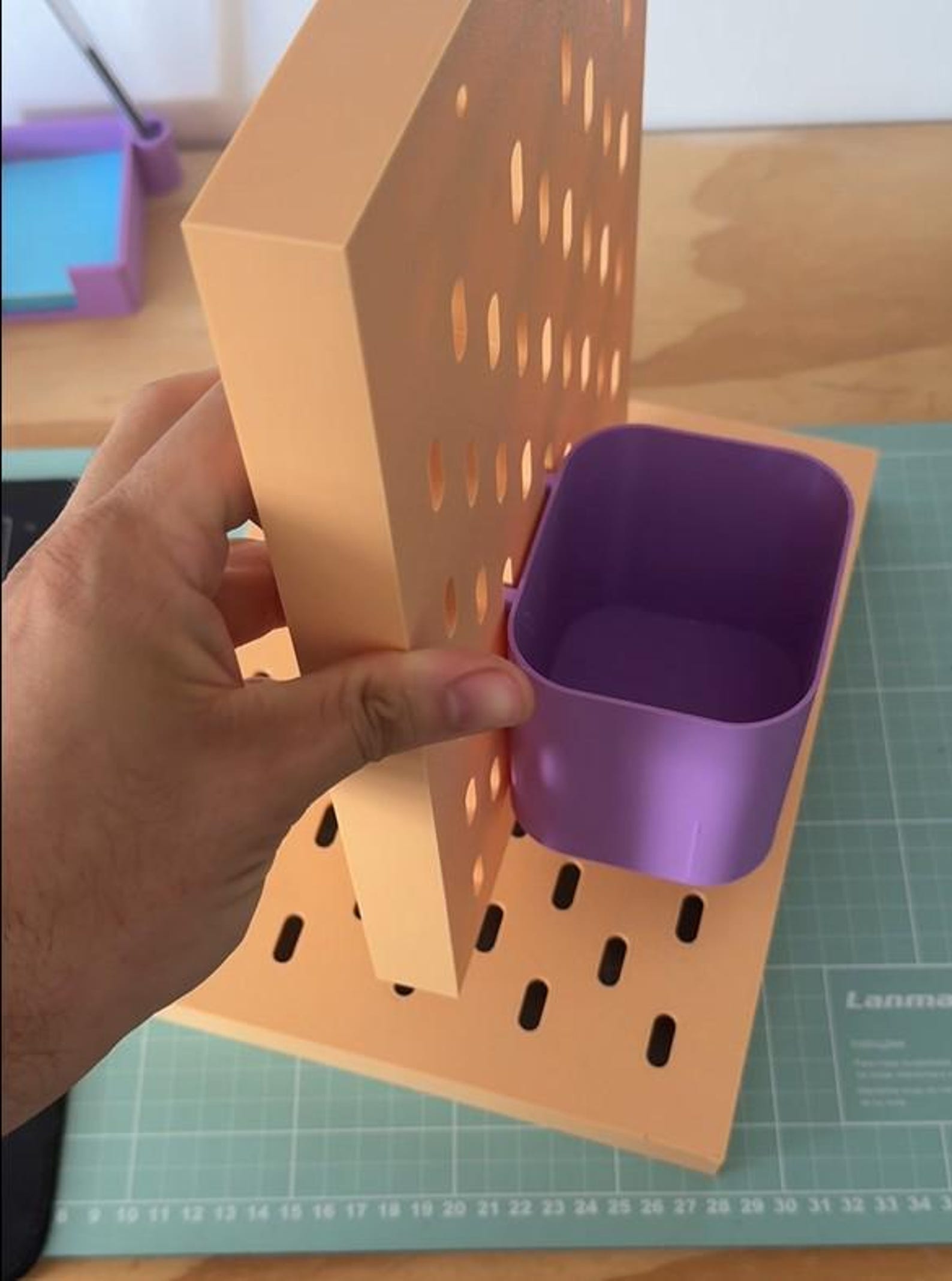 Vertical Organizer Support for Plotter and Printer With Pegboard - STL ...