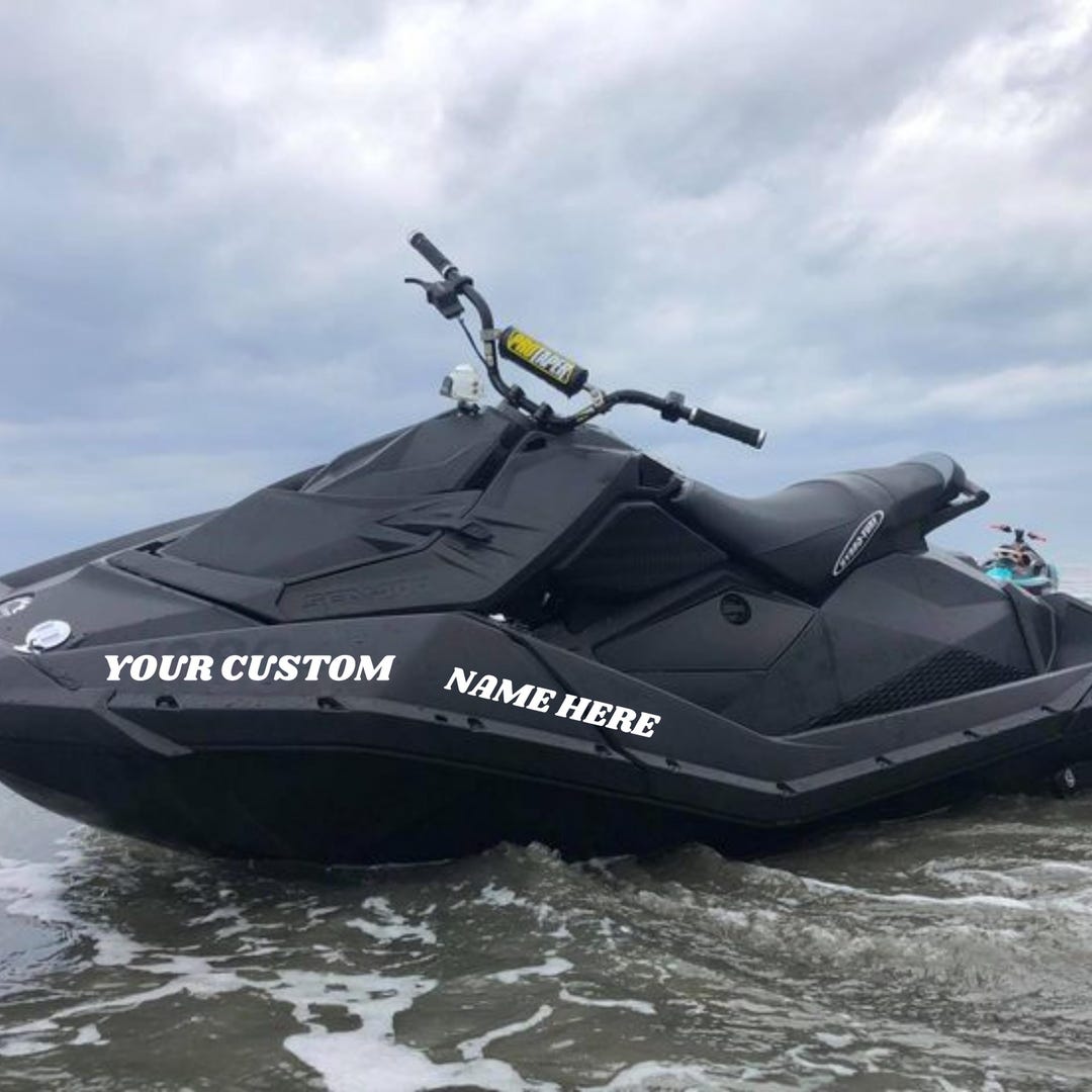 Custom Jet Ski Decal – Personalized Waterproof Vinyl Lettering, Boat ...