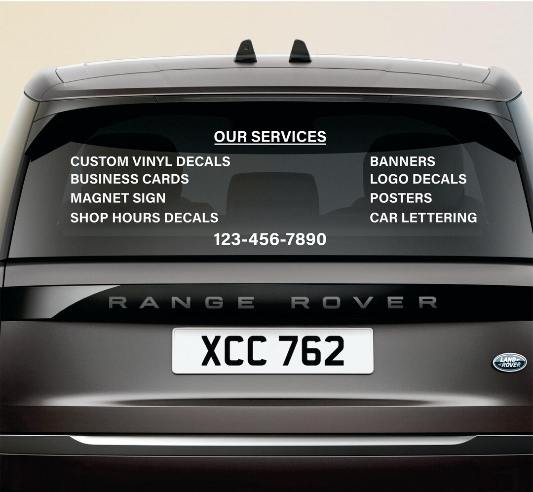 Custom Business Services Decal: Car, Salon, Spa, Shop - Etsy