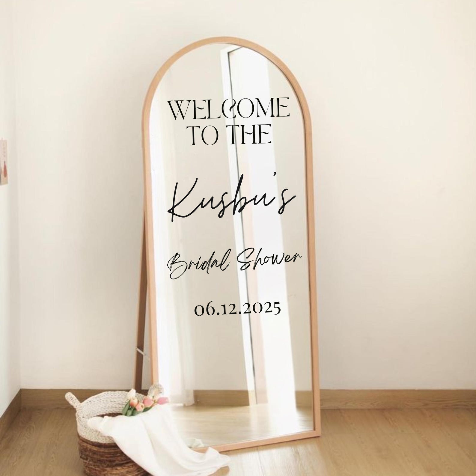Custom Couple Wedding Sign Decal | Custom Vinyl Mirror Decal ...
