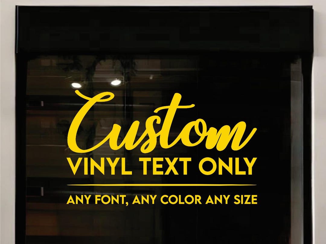 Custom Vinyl Text Decals, Custom Name Decals, Custom Business Decals ...