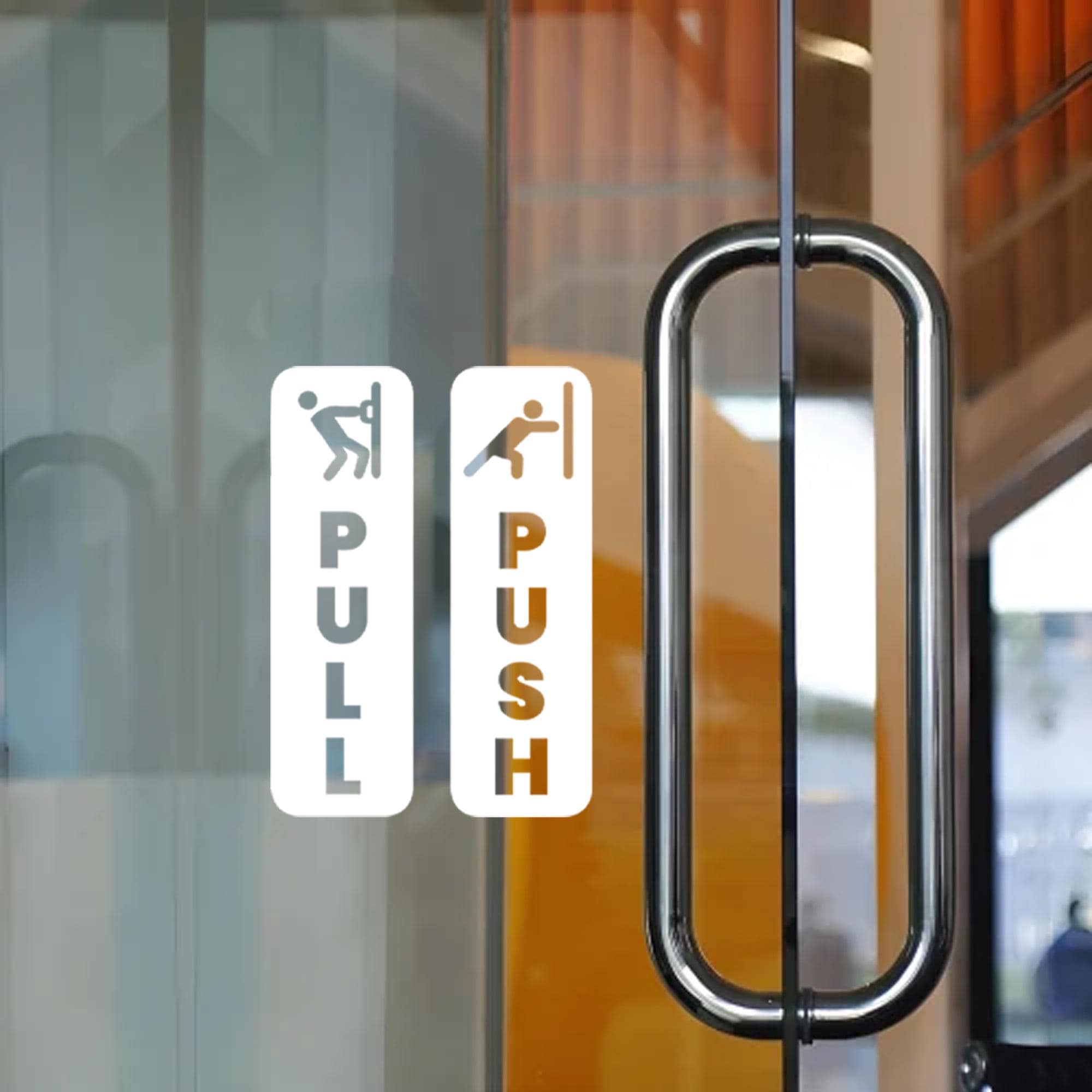 Custom Push Pull Door Decal Set – Vinyl Business Stickers, Die-cut ...
