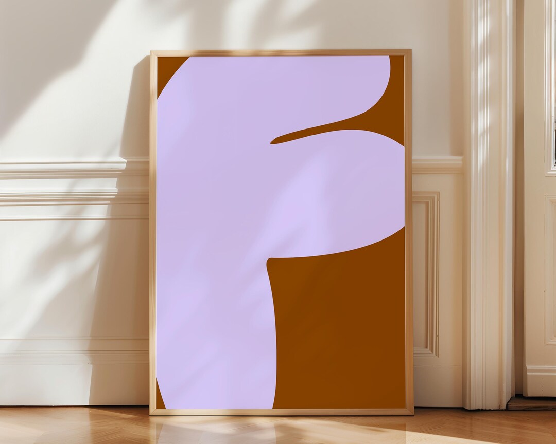Name Wall Art: Blob Letter F Modern Abstract Alphabet Decor (digital ...