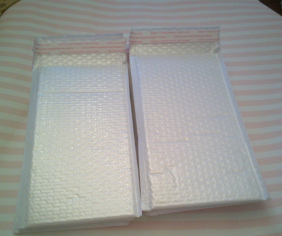 20 Padded Shipping Envelopes White 4 7/8" X 9 1/2" Self Sealing Mailers ...