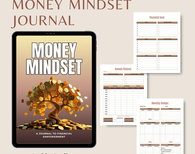 The Money Mindset Journal Printable, Financial Abundance, Money ...