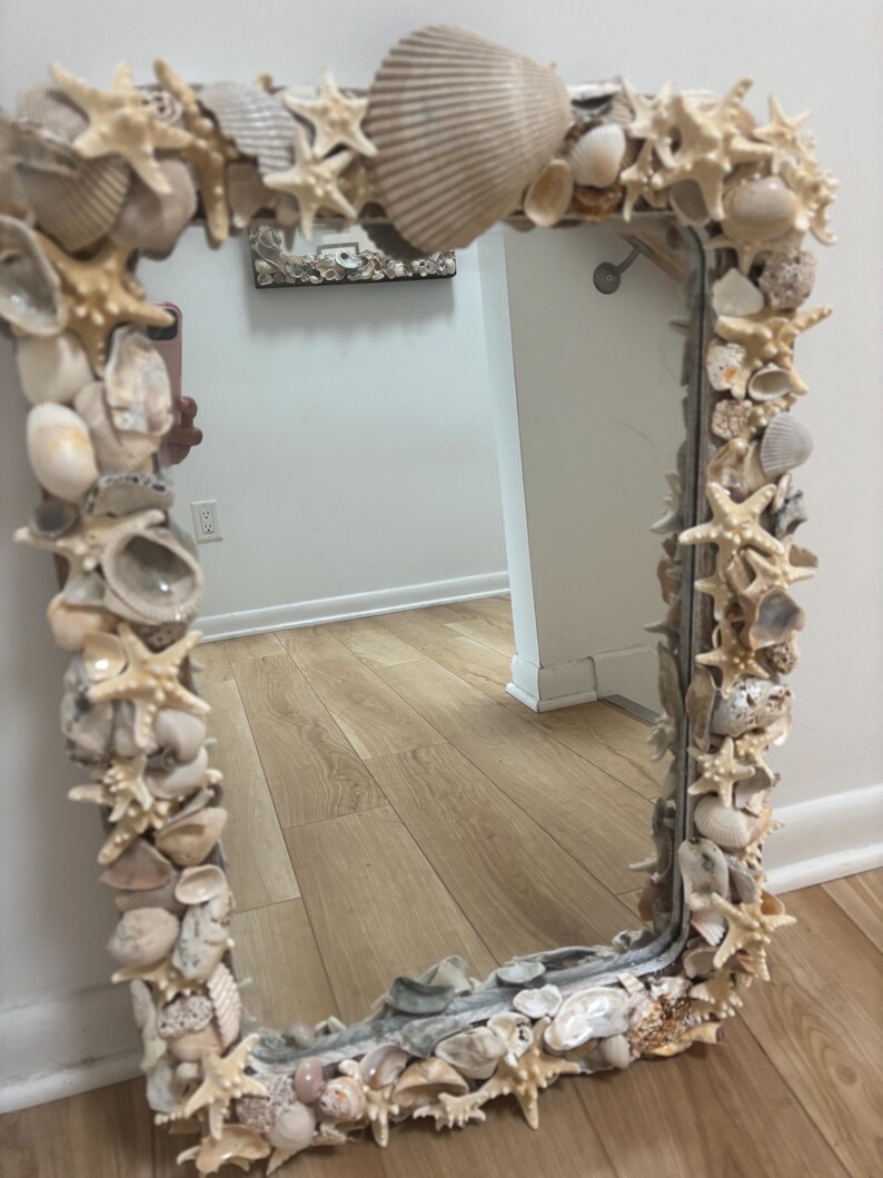 Shell Frame Mirror, Free Shipping - Etsy