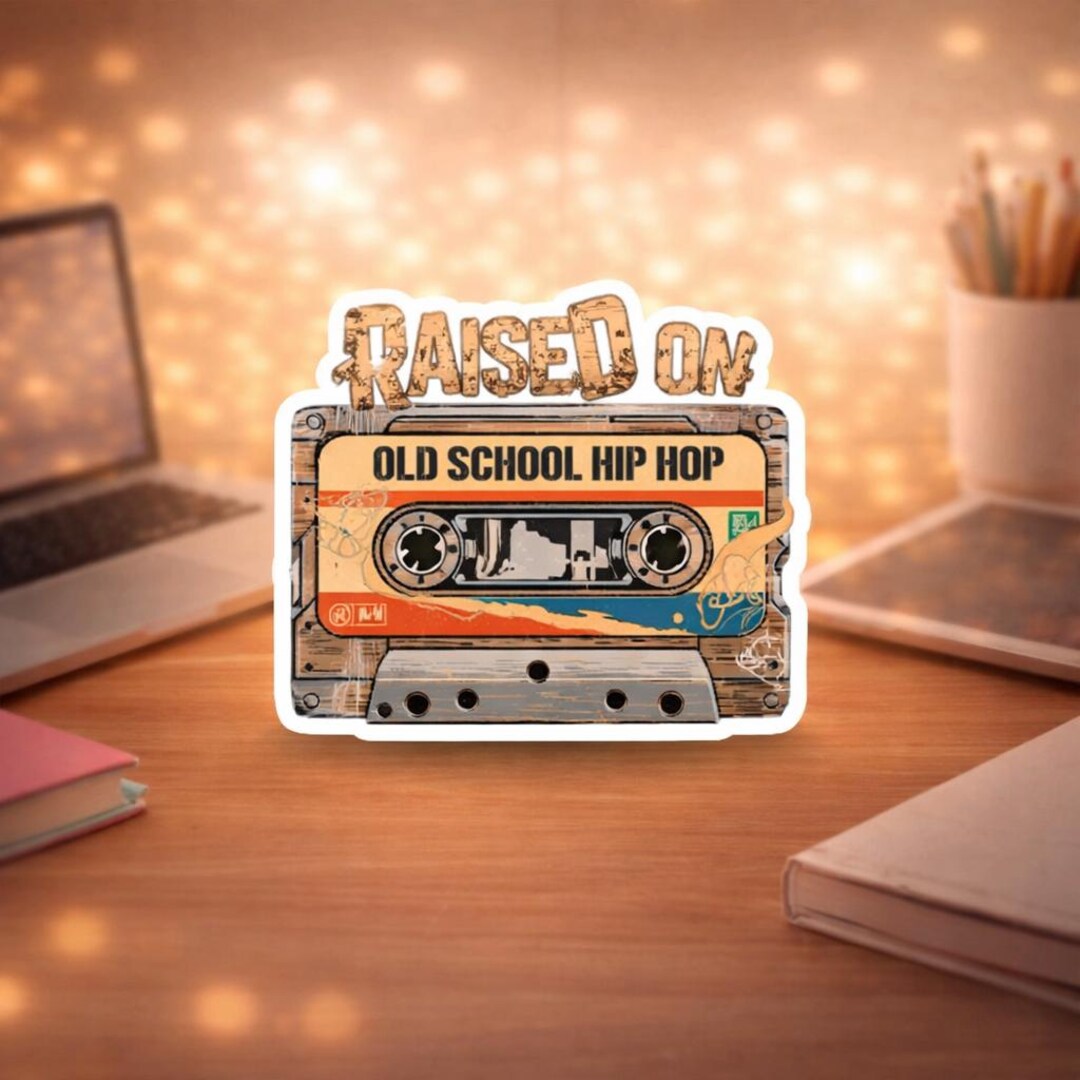 Old School Hip Hop Cassette Sticker, Retro Mixtape Vinyl Decal, 90s Hip ...