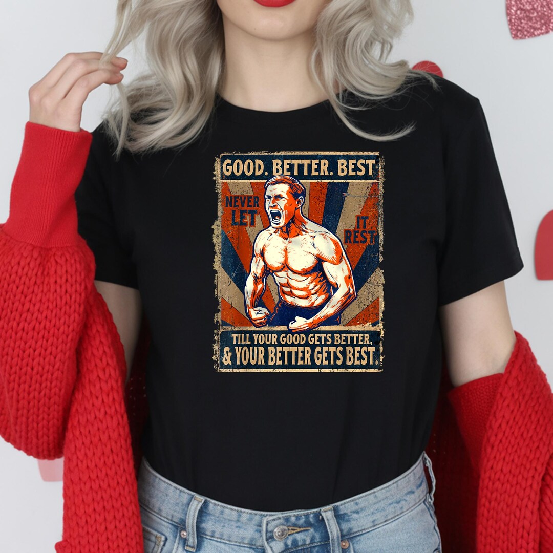 Good Better Best Poster PNG, Motivational Fitness PNG, Vintage Gym Art ...