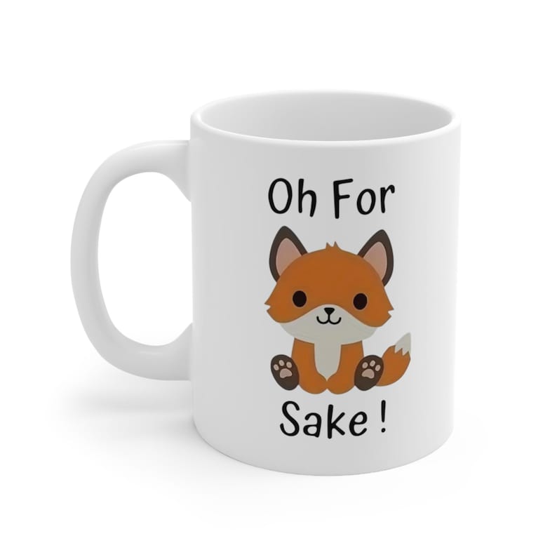 Oh For Fox Sake schattige vosmok | Keramische koffiekop 11oz 15oz ...