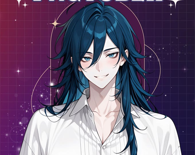 Emo Boy Elf Pngtuber | Kawaii | Gothic | Ready for Twitch | Vtuber ...