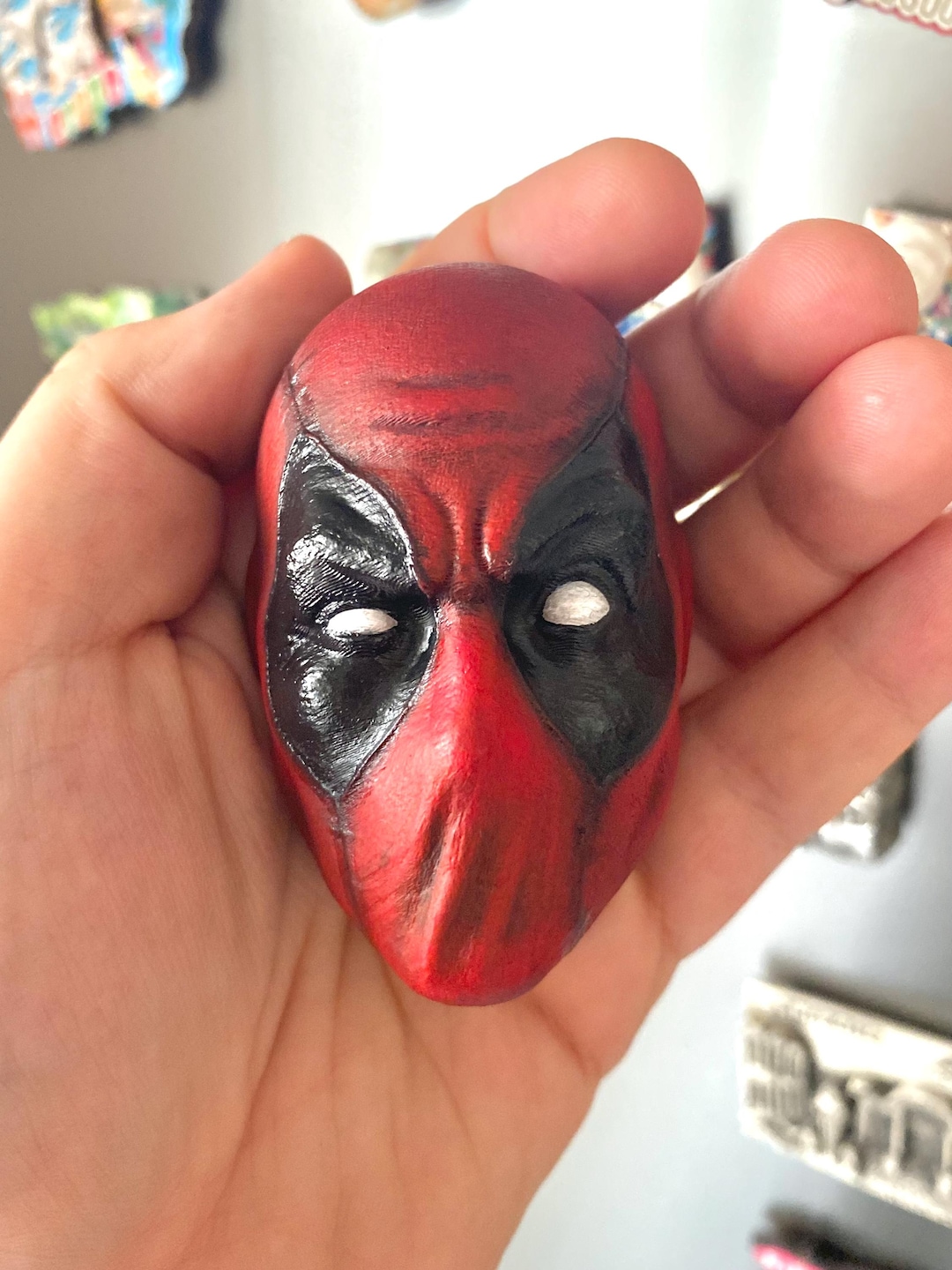 Deadpool Magnetic Head - 3D Printed & Hand-painted Collectible | Marvel ...