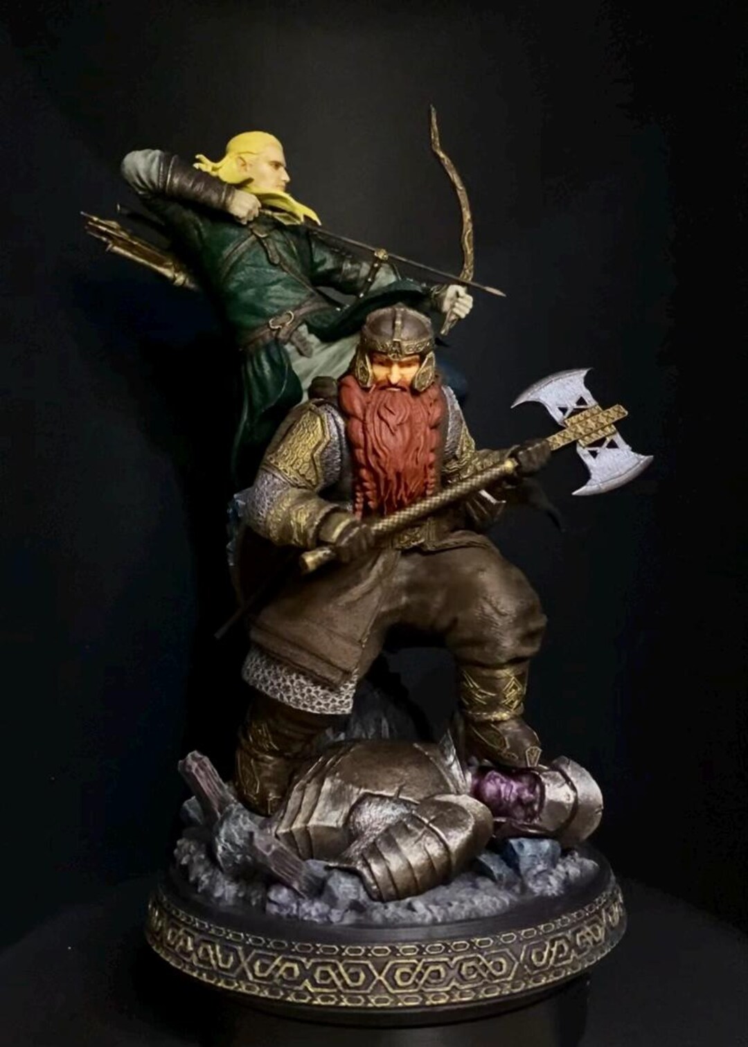 Gimli & Legolas 3d Figure-statue - Lord of the Rings Collectible | Hand ...