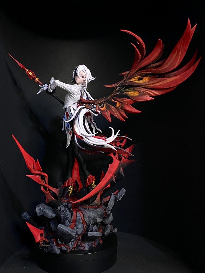 Arlecchino (the Knave) Genshin Impact 3D Printed & Hand-painted Statue ...