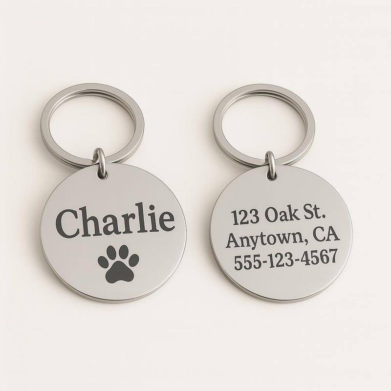 Gold Dog Tag - Etsy