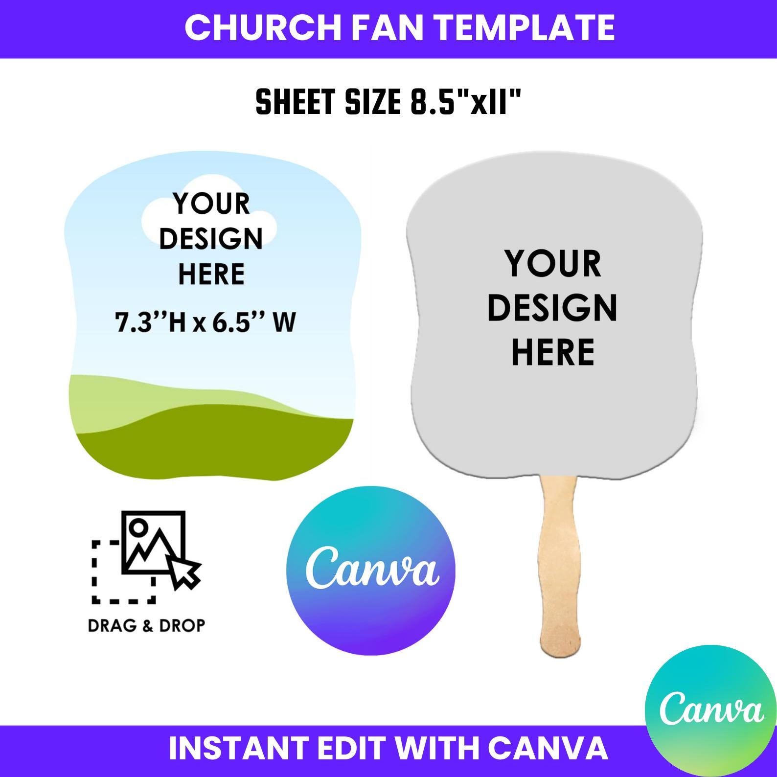 Church Fan Church Fan Template, Paddle Fan Template SVG, Wedding ...